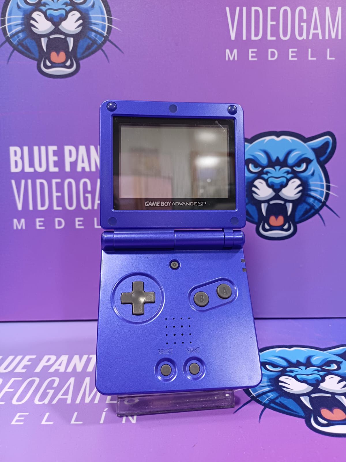 Game Boy Advance SP Azul 001 con batería externa – bluepanthervideogames